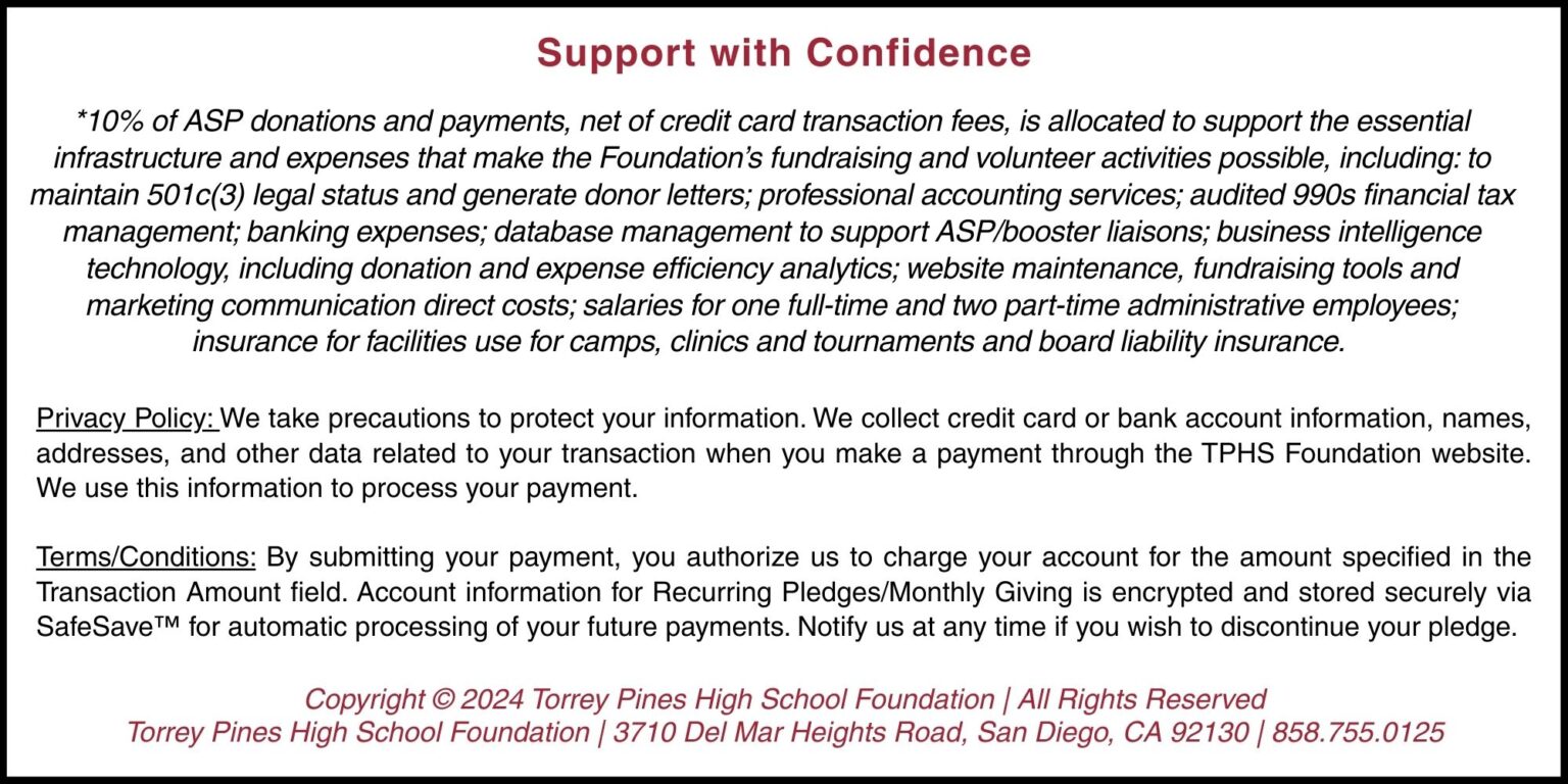 Donate Now! – Torrey Pines High School Foundation